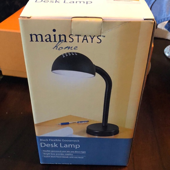 Mainstays | Other | Mainstays Black Flexible Gooseneck Desk Lamp | Poshmark